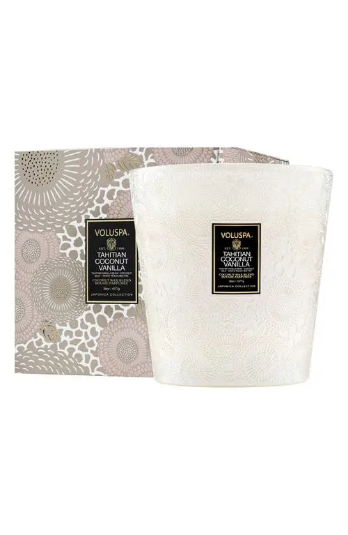 Voluspa Tahitian Coconut Vanilla Three-wick Hearth Candle - No Color