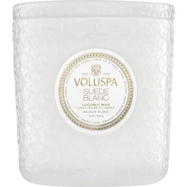 Voluspa Suede Blanc Boxed Luxe Candle - No Color