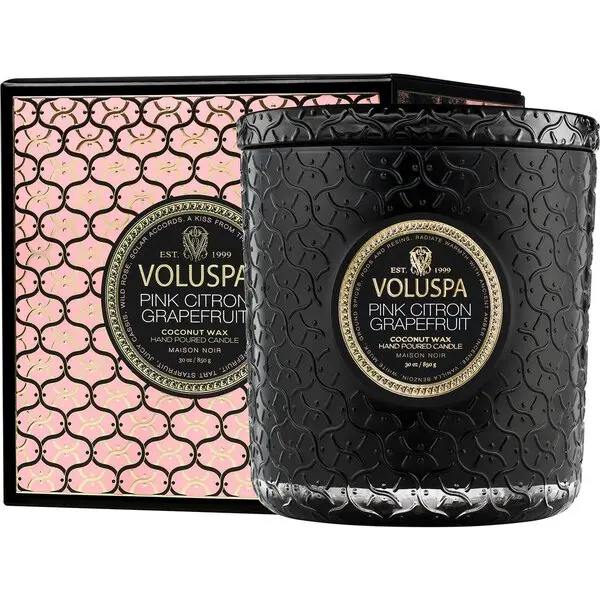 Voluspa Pink Citron Grapefruit Boxed Luxe Candle - No Color
