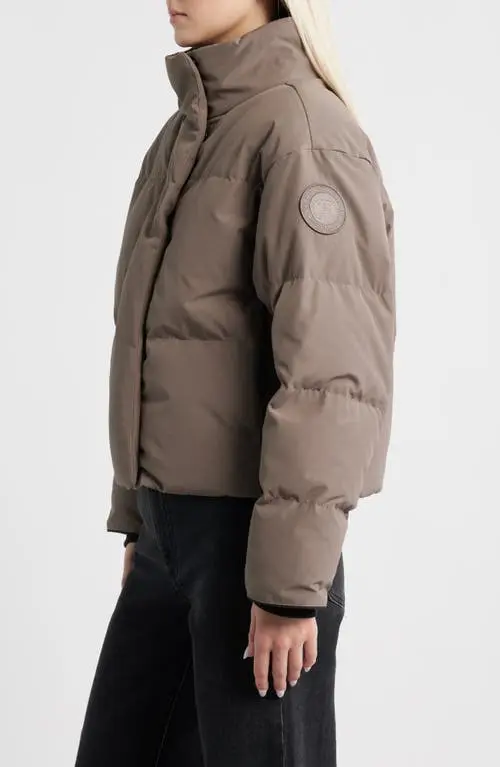 Canada Goose Grandview Black Label Cropped Puffer Jacket - Taupe Grey