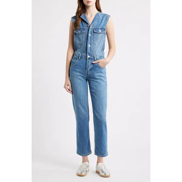 Free People Denim Jumpsuit - Bea Blue