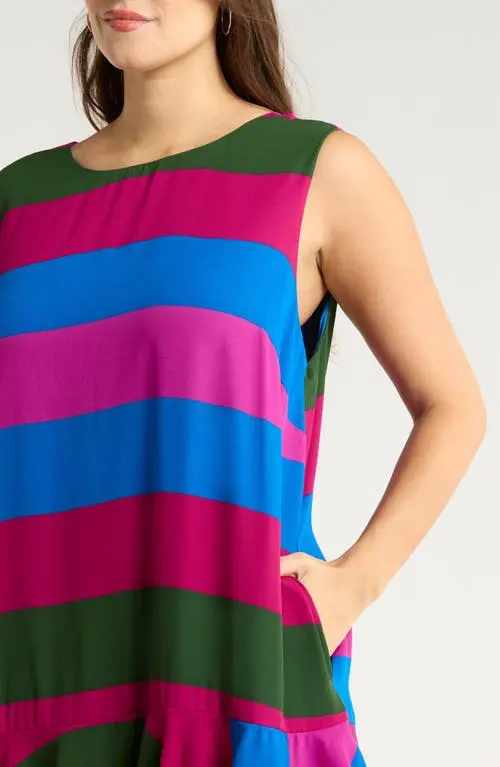 SUGARLIPS Striped Sleeveless Shift Dress