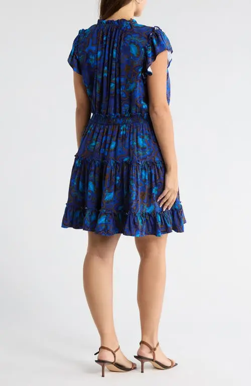 SUGARLIPS Printed Ruffle Mini Dress