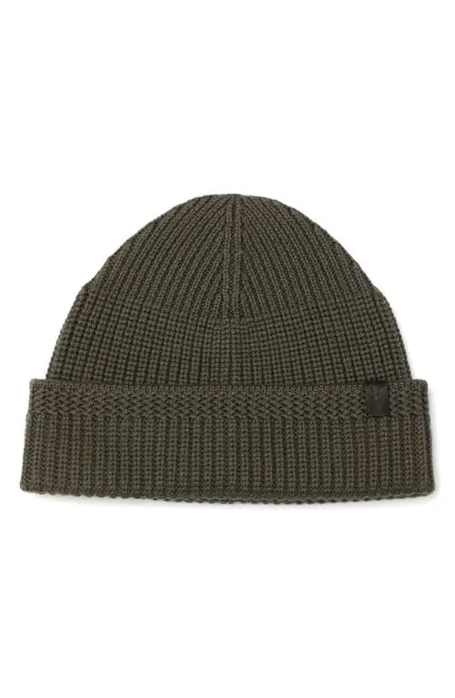 ALLSAINTS Merino Wool Ribbed Beanie - March Grey Marl