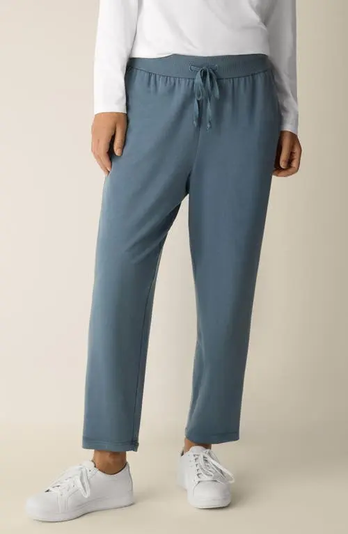 Eileen Fisher Terry Ankle Track Pants - Sea Spray