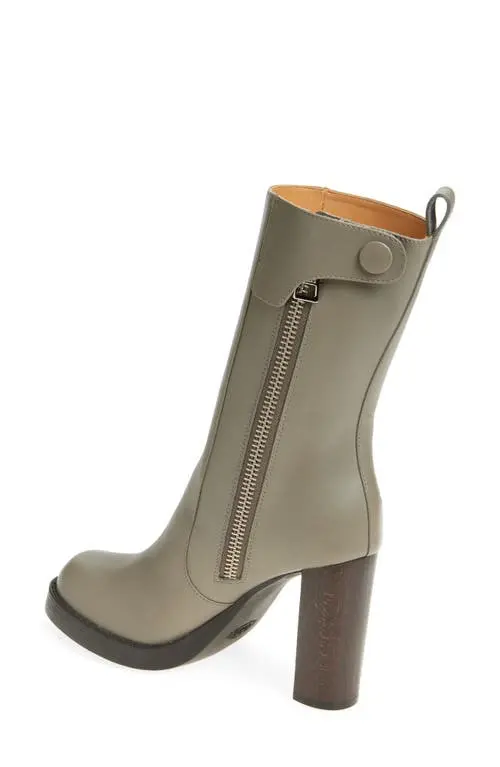 TOD'S Tube Block Heel Bootie