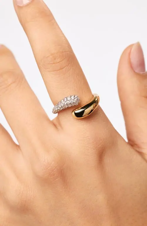 ANA LUISA Toby Pavé Cubic Zirconia Bypass Ring