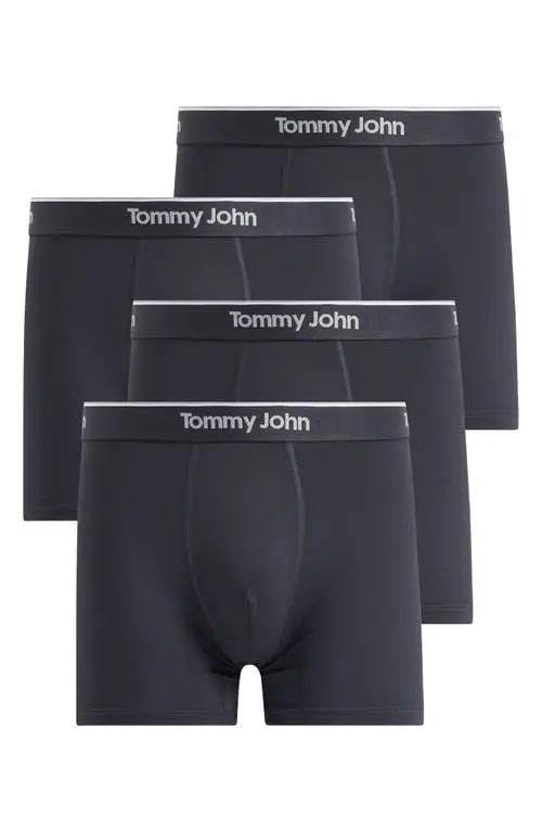 Tommy John Micro Stretch 4-pack 4-inch Boxer Briefs - Black