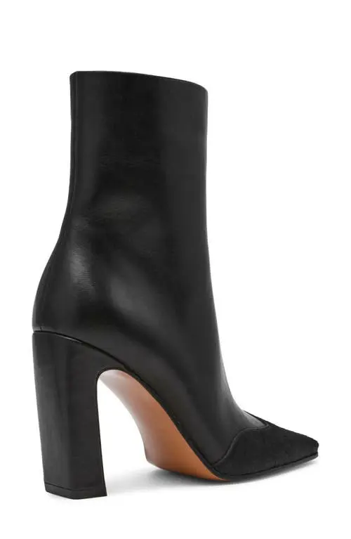 Steve Madden Lyle Cap Toe Bootie - Black/black