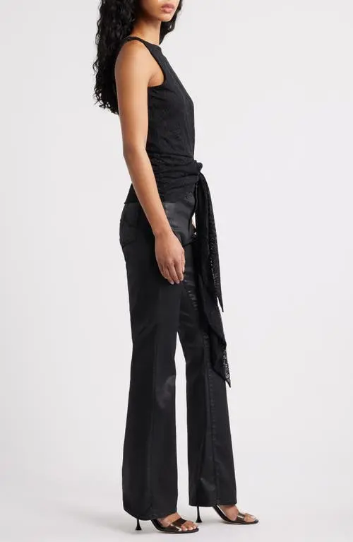 AFRM Batya Backless Lace Top - Noir