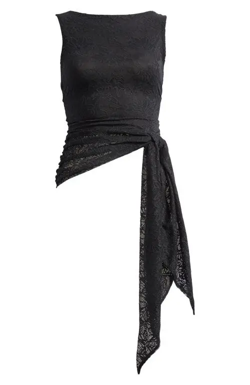 AFRM Batya Backless Lace Top - Noir
