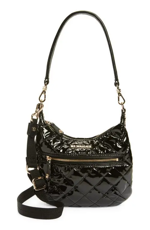 Mz Wallace Mini Crosby Quilted Nylon Shoulder Bag