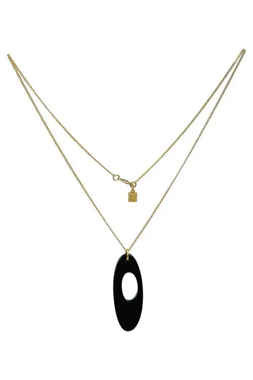 TOOLALLY Hepworth Pendant Necklace - Black