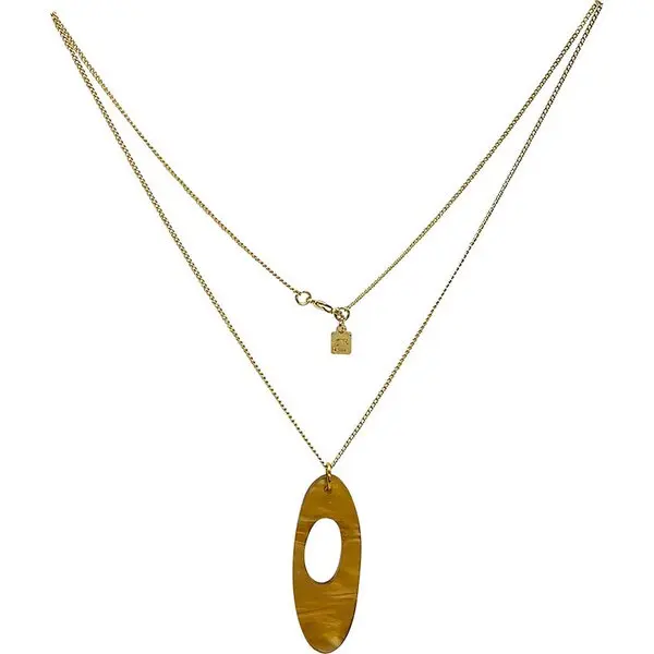 TOOLALLY Hepworth Pendant Necklace - Caramel Swirl