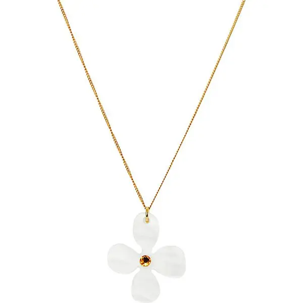 TOOLALLY Daisy Pendant Necklace - Summer White