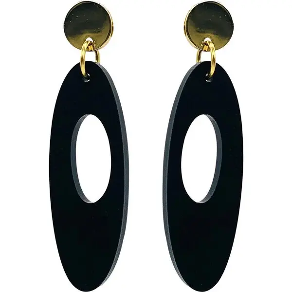 TOOLALLY Hepworth Dangle Earrings - Black