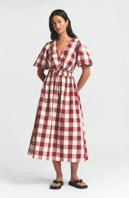 ST MRLO Rowley Gingham Midi Dress