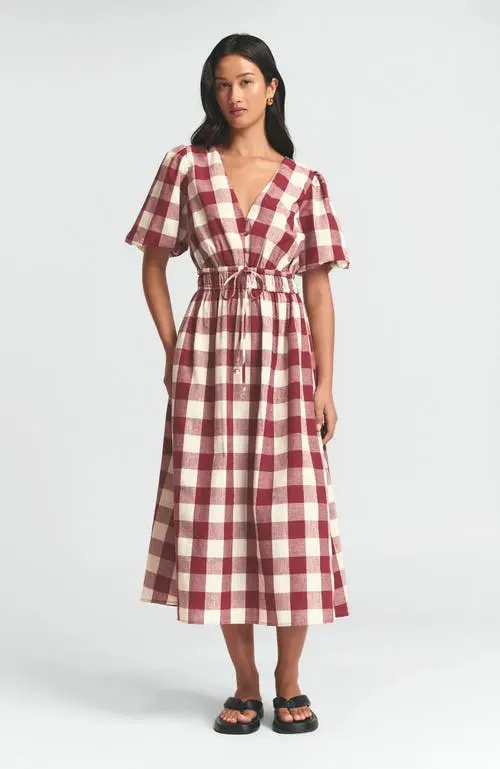 ST MRLO Rowley Gingham Midi Dress