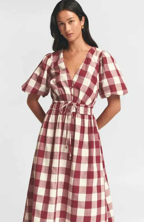 ST MRLO Rowley Gingham Midi Dress