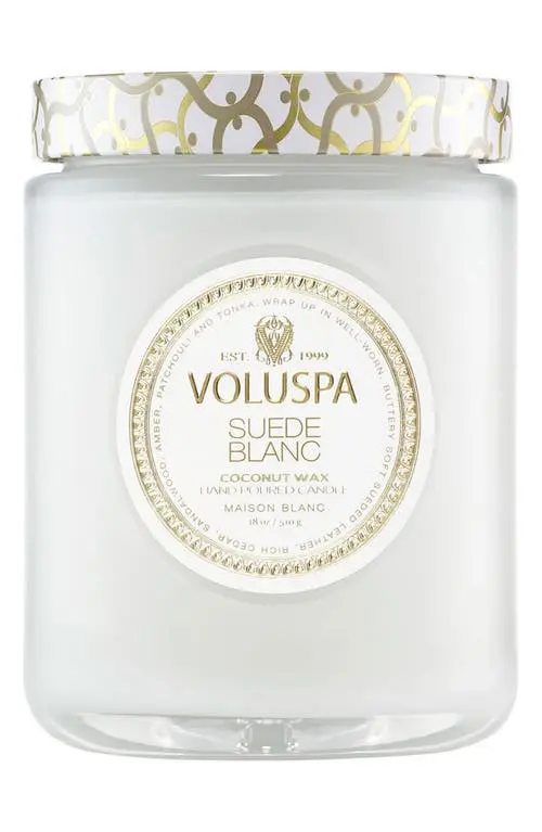 Voluspa Suede Blanc Large Jar Candle - No Color