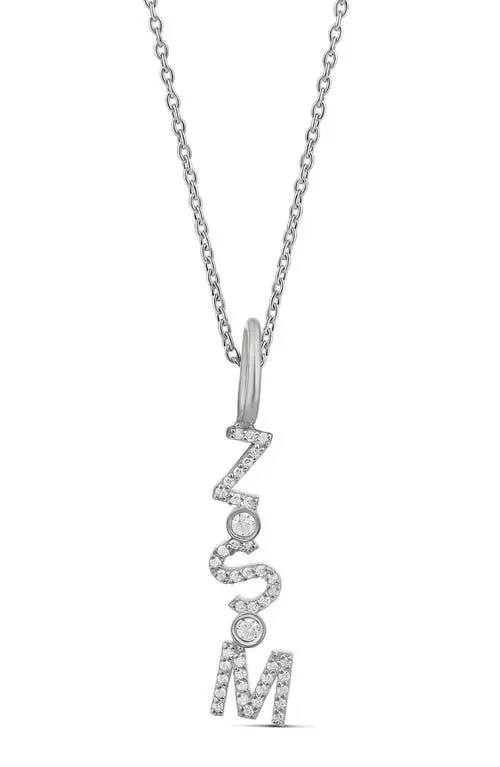 SHYMI Stacked Initials Pendant Necklace - Silver