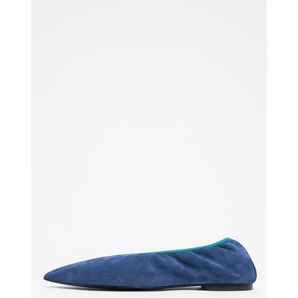 Bimba Y Lola Pointed Toe Ballerina - Denim Blue