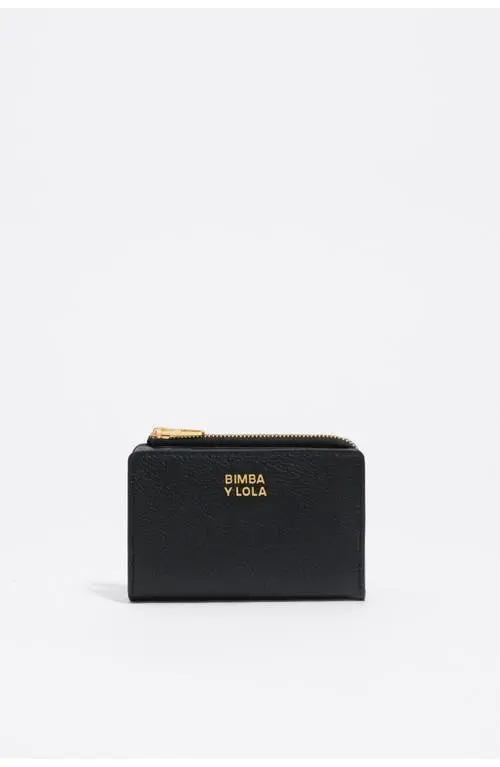 Bimba Y Lola Rigid Leather Wallet - Black