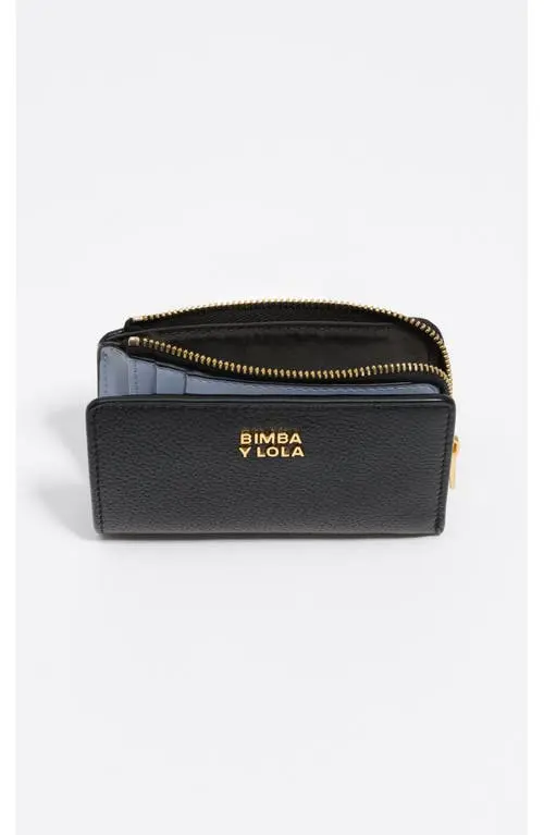 Bimba Y Lola Rigid Leather Wallet - Black