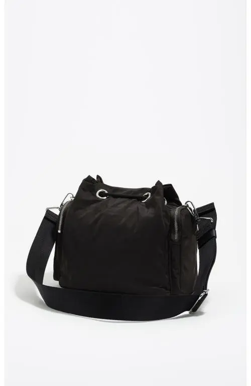 Bimba Y Lola Nylon Pocket Bucket Bag - Charcoal