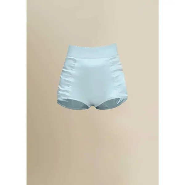 CONTESSA MILLS Seraphim Satin Stretch-fit Knickers - Blue
