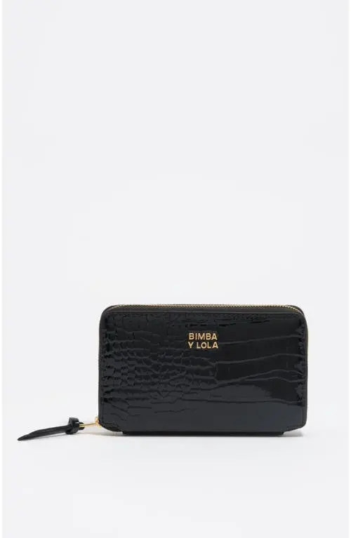 Bimba Y Lola Textured Wallet - Black