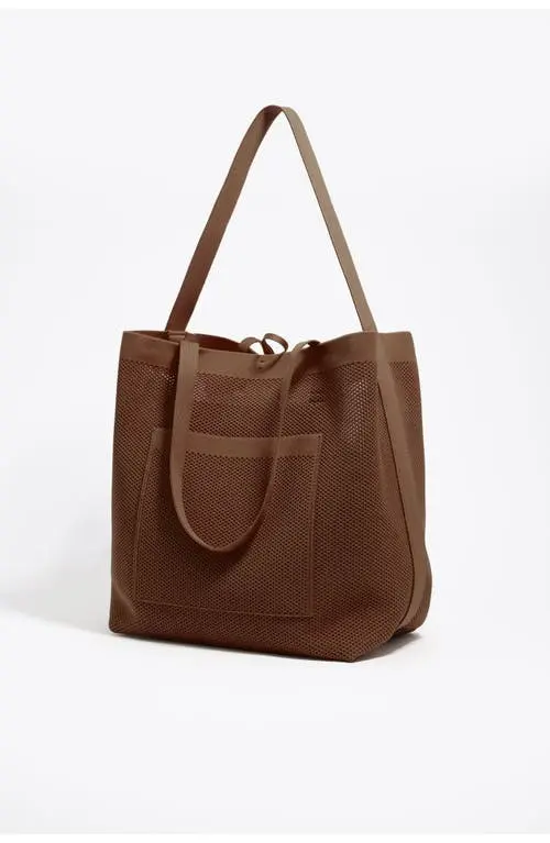 Bimba Y Lola Large Flyknit Shopper Bag - Brown