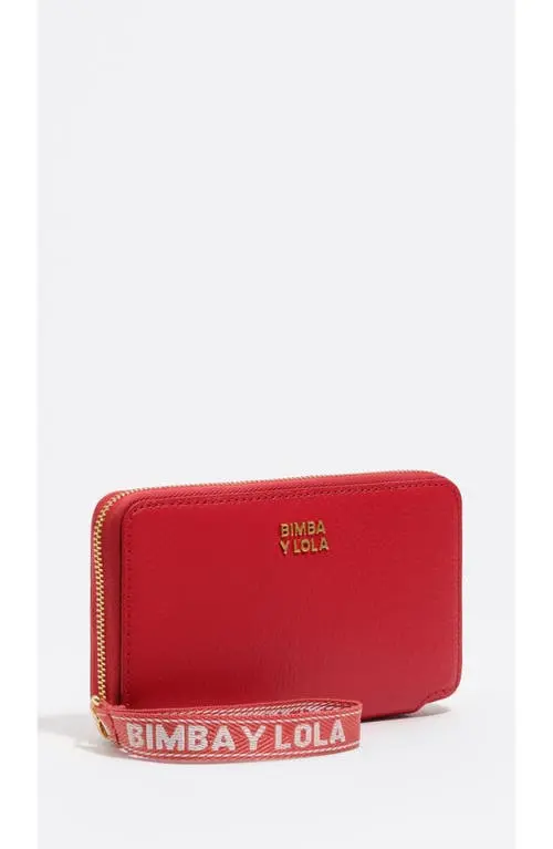 Bimba Y Lola Leather Rigid Upper Wallet - Red