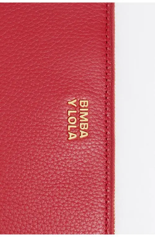 Bimba Y Lola Leather Rigid Upper Wallet - Red