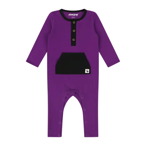 MIXED UP CLOTHING Baby Romper - Purple Tilandsia