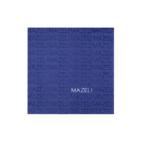 JOLLITY & CO Mazel Print Cocktail Napkins - Navy Blue