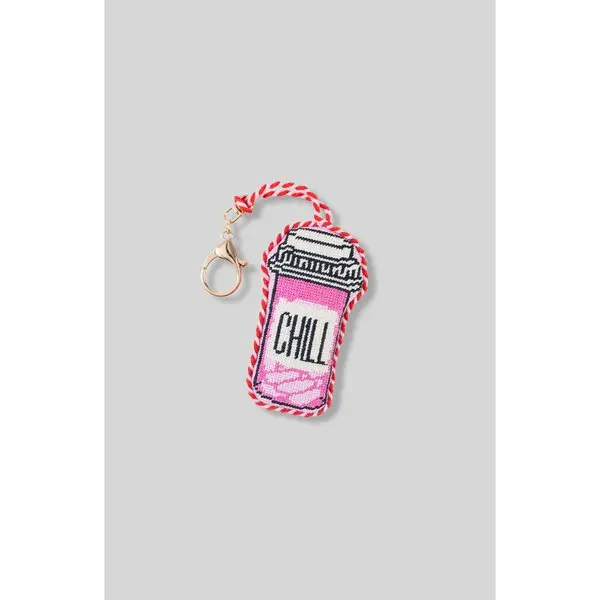 FURBISH Needlepoint Bag Charm - Chill Pill