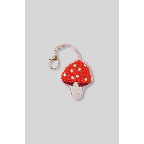 FURBISH Needlepoint Bag Charm - Mushroom