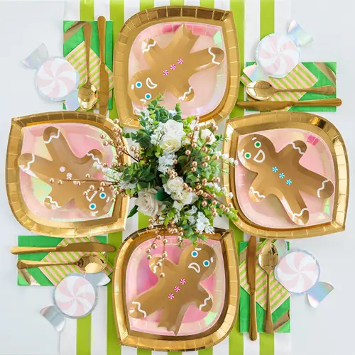 JOLLITY & CO Gingerbread Christmas Dessert Plates