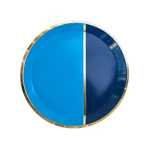 JOLLITY & CO The Markle Blue And Gold Dessert Plates - Assorted Pre-pack