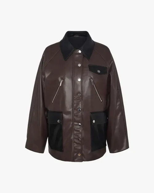 WeWoreWhat Cocoon Vegan Leather Jacket