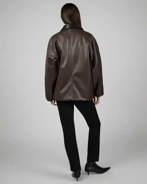WeWoreWhat Cocoon Vegan Leather Jacket