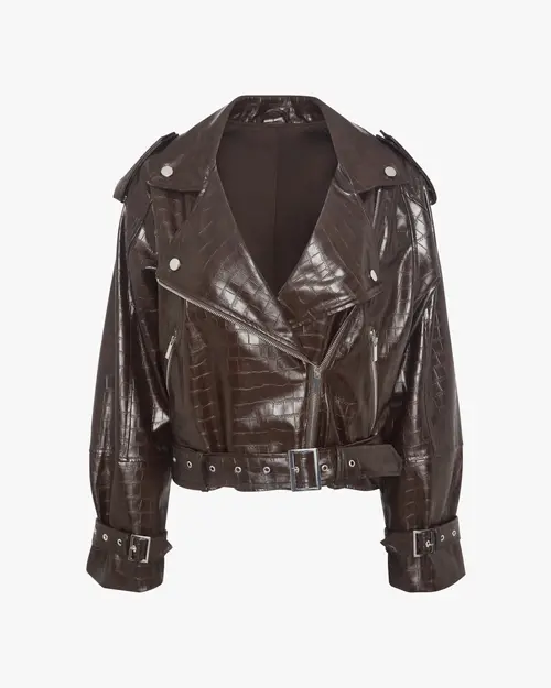 WeWoreWhat Cropped Moto Jacket