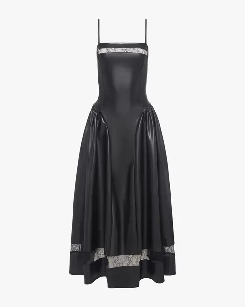 WeWoreWhat Lace Panel Corset Midi Dress