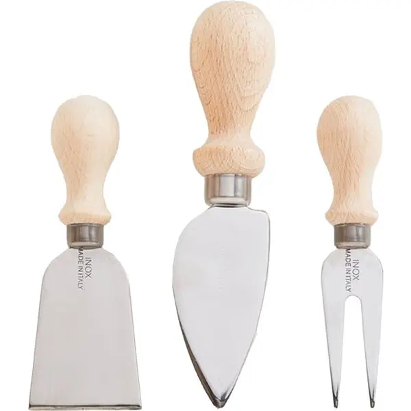 VERVE CULTURE Italian Cheese Knivesset Of 3 - Brown