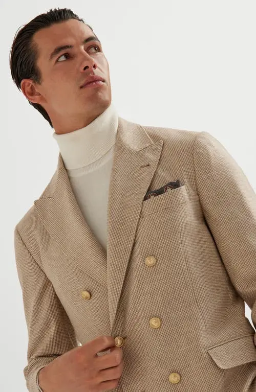 Brunello Cucinelli Houndstooth Deconstructed Blazer
