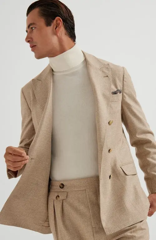 Brunello Cucinelli Houndstooth Deconstructed Blazer
