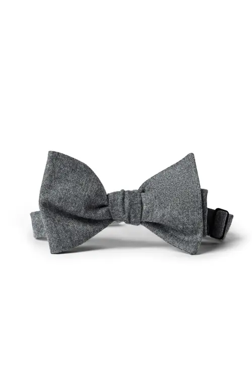 Brunello Cucinelli Flannel Bow Tie - Medium Grey