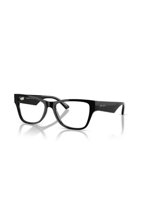 JIMMY CHOO 54mm Rectangle Eyeglasses - Black