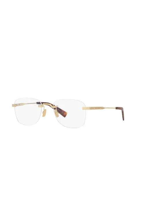 Saint Laurent 53mm Rimless Round Optical Glasses - Gold